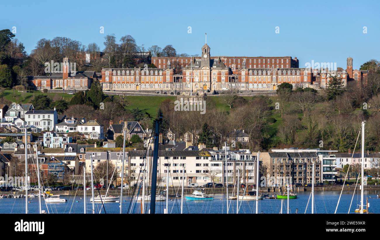 Kingswear, Devon, UK - January 18. View along the River Dart from ...