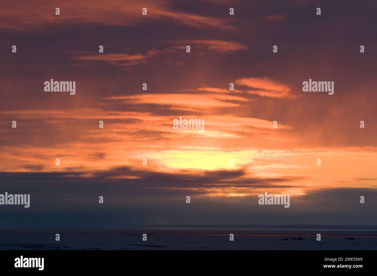 Fall Sunrise over the Beaufort sea and 1002 area of the ANWR Alaska ...