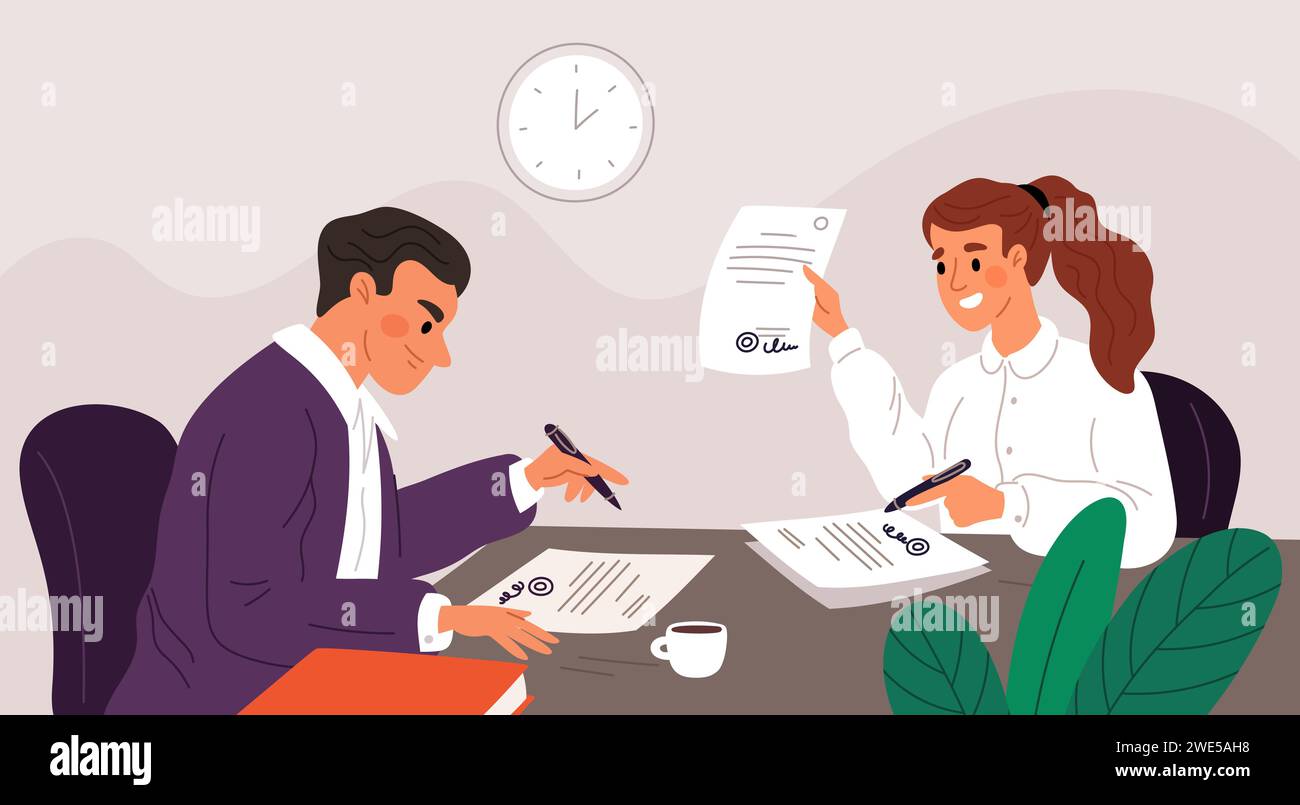 The cooperation parties Stock Vector Images - Alamy