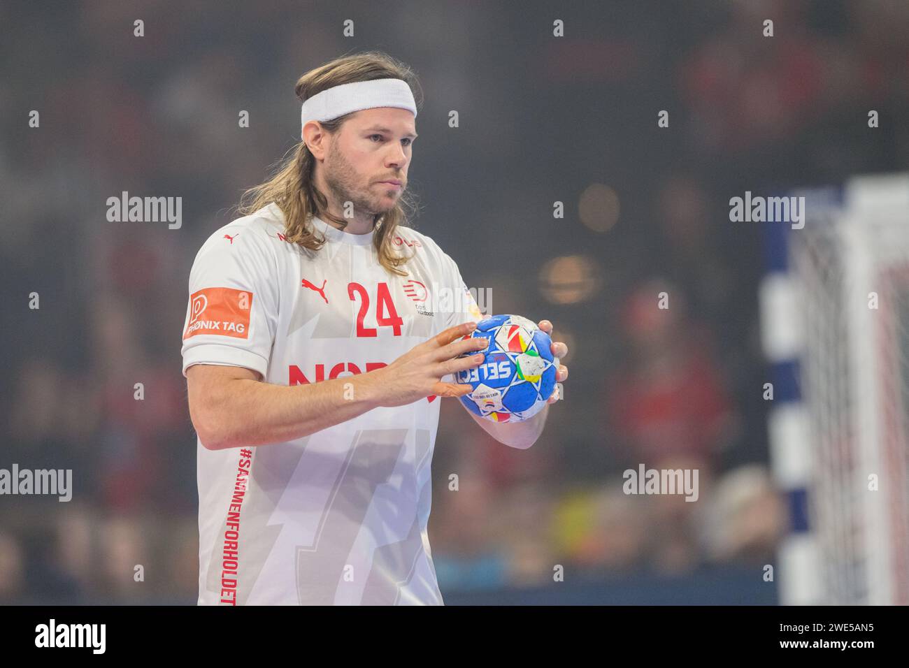 Mikkel Hansen of, Denmark. , . during the EHF European Handball ...
