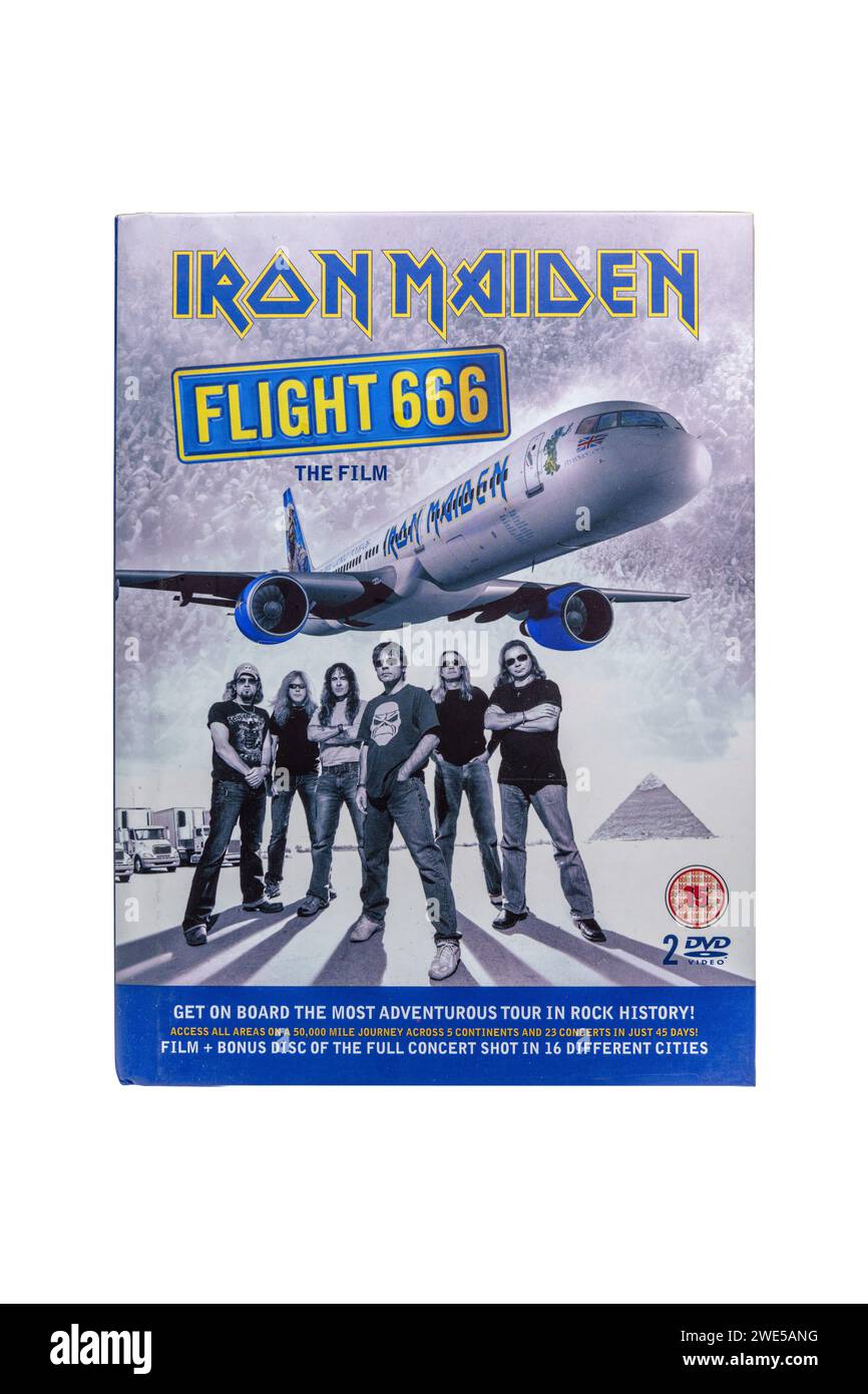 Iron Maiden - Flight 666 DVD cover. Isolated on white background with ...