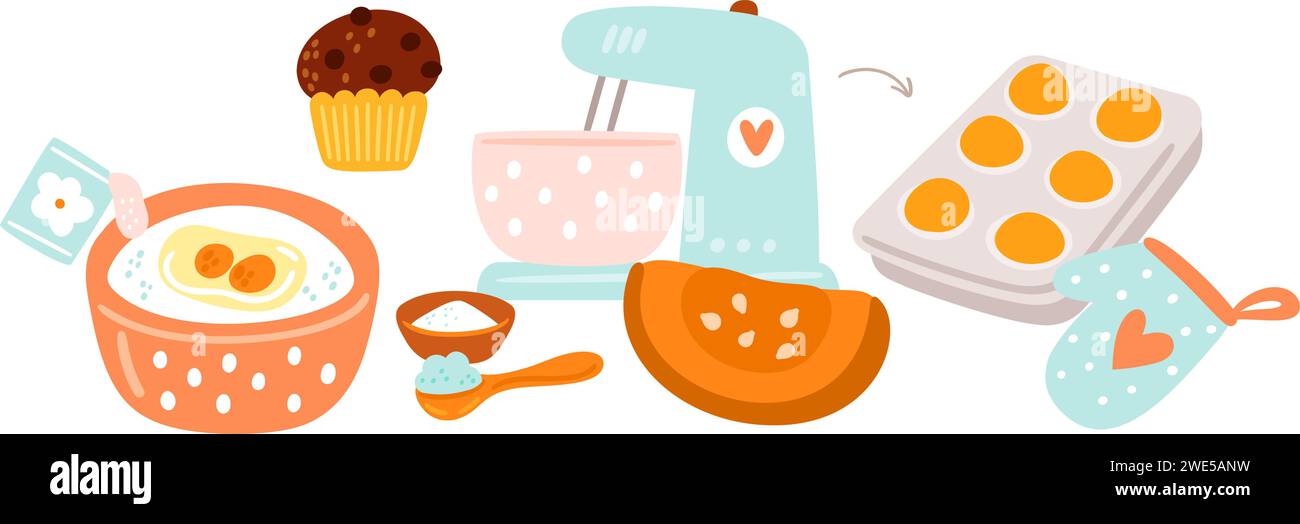 Making chocolate cake Stock Vector Images - Alamy