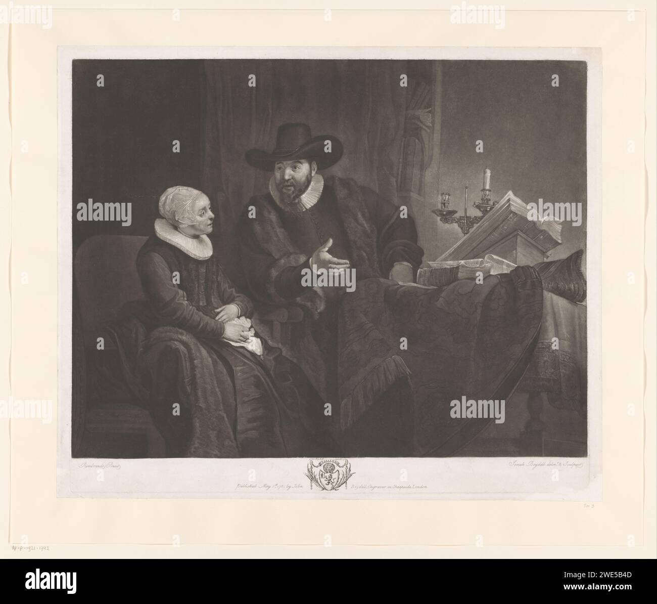 Portrait of Cornelis Claesz. Anslo and Aaltje Schouten, Josiah Boydell ...