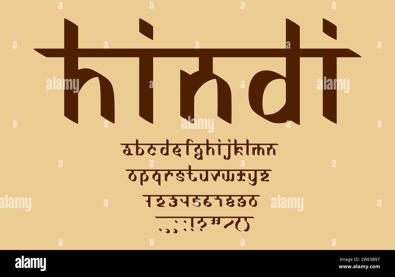 Indian English Font Ethnic Asian Type Devanagari Inspired Typeface