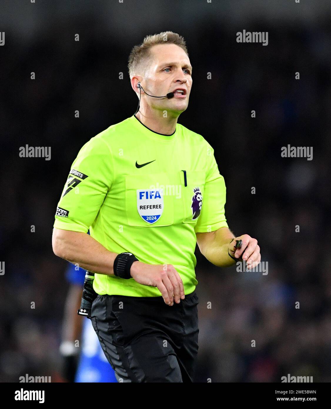 Referee Craig Pawson during the Premier League match between Brighton ...