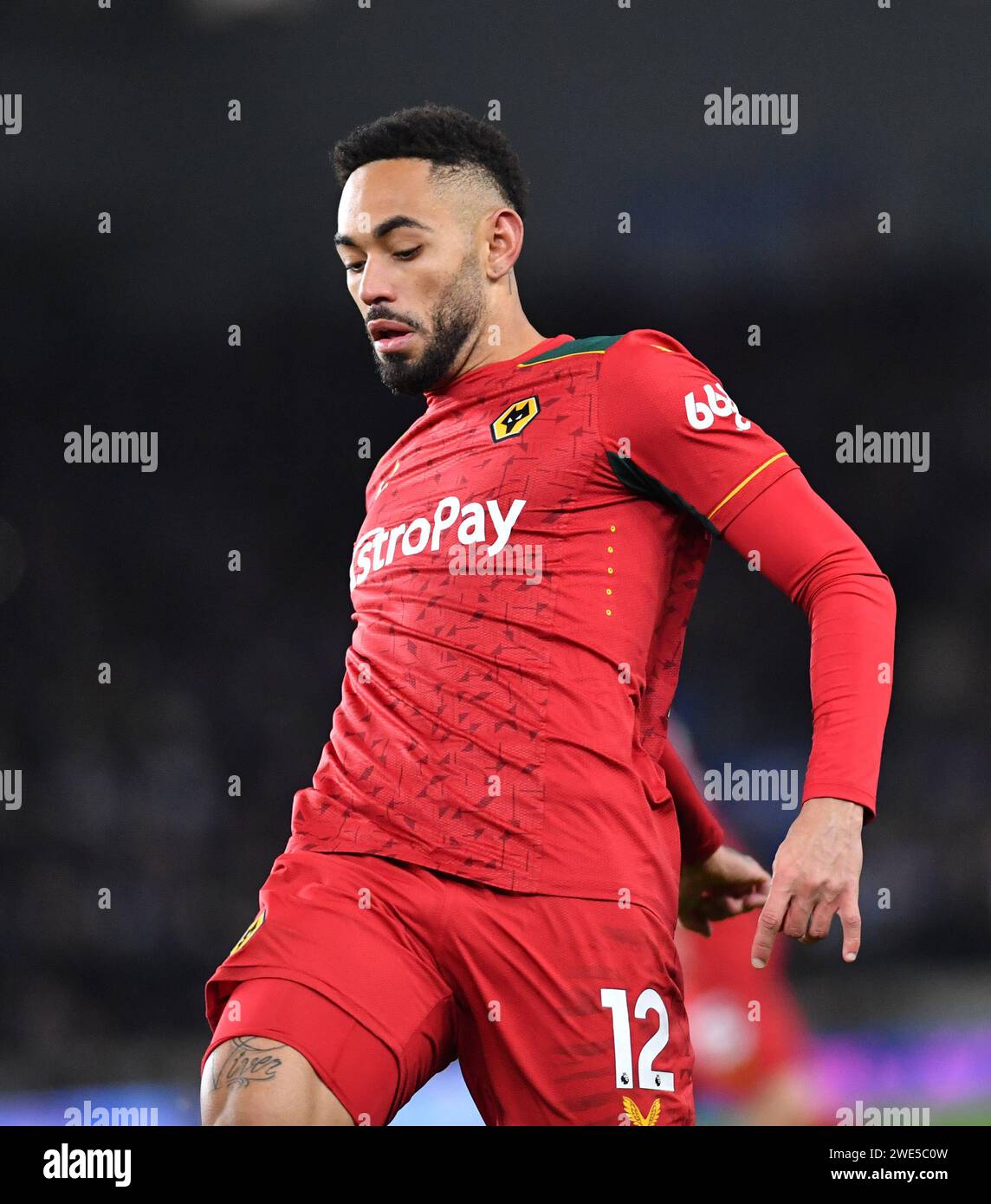 Matheus Cunha of Wolves during the Premier League match between ...