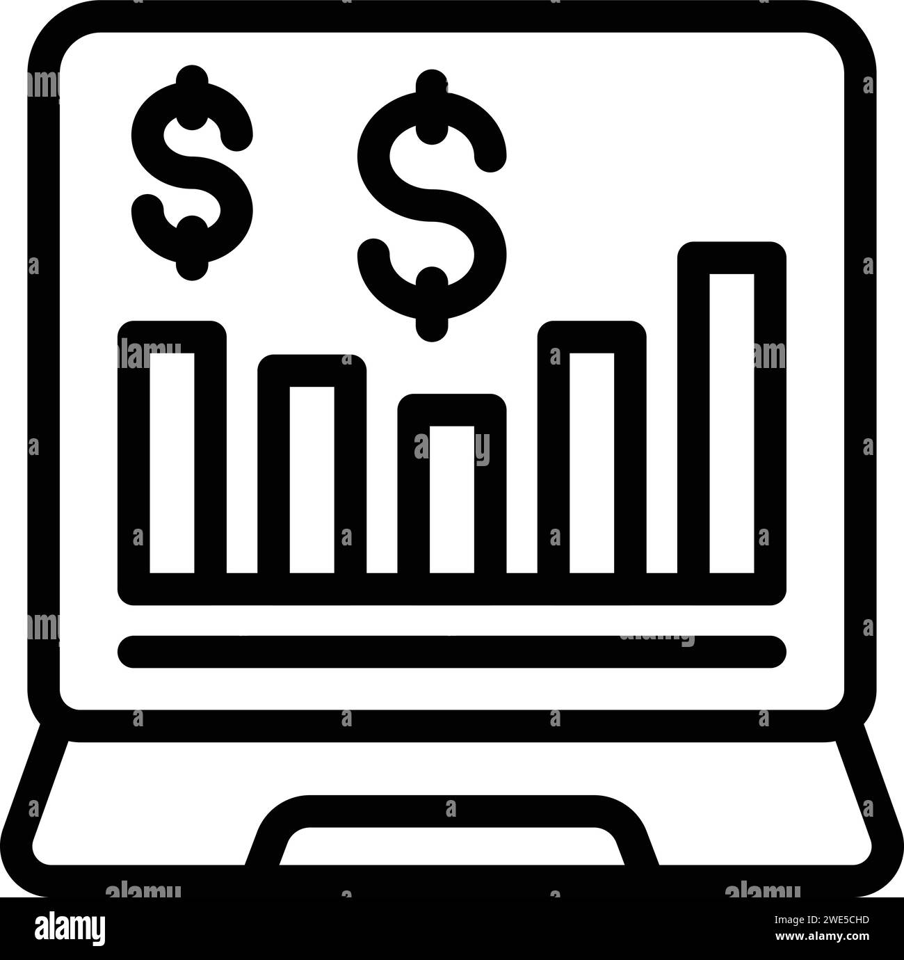 Training digital icon outline vector. Career academy. Bank trade ...