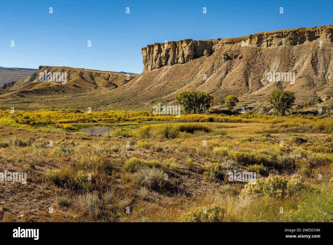 The sun at the end of the day shines on the cliffs outside of Kremmling ...