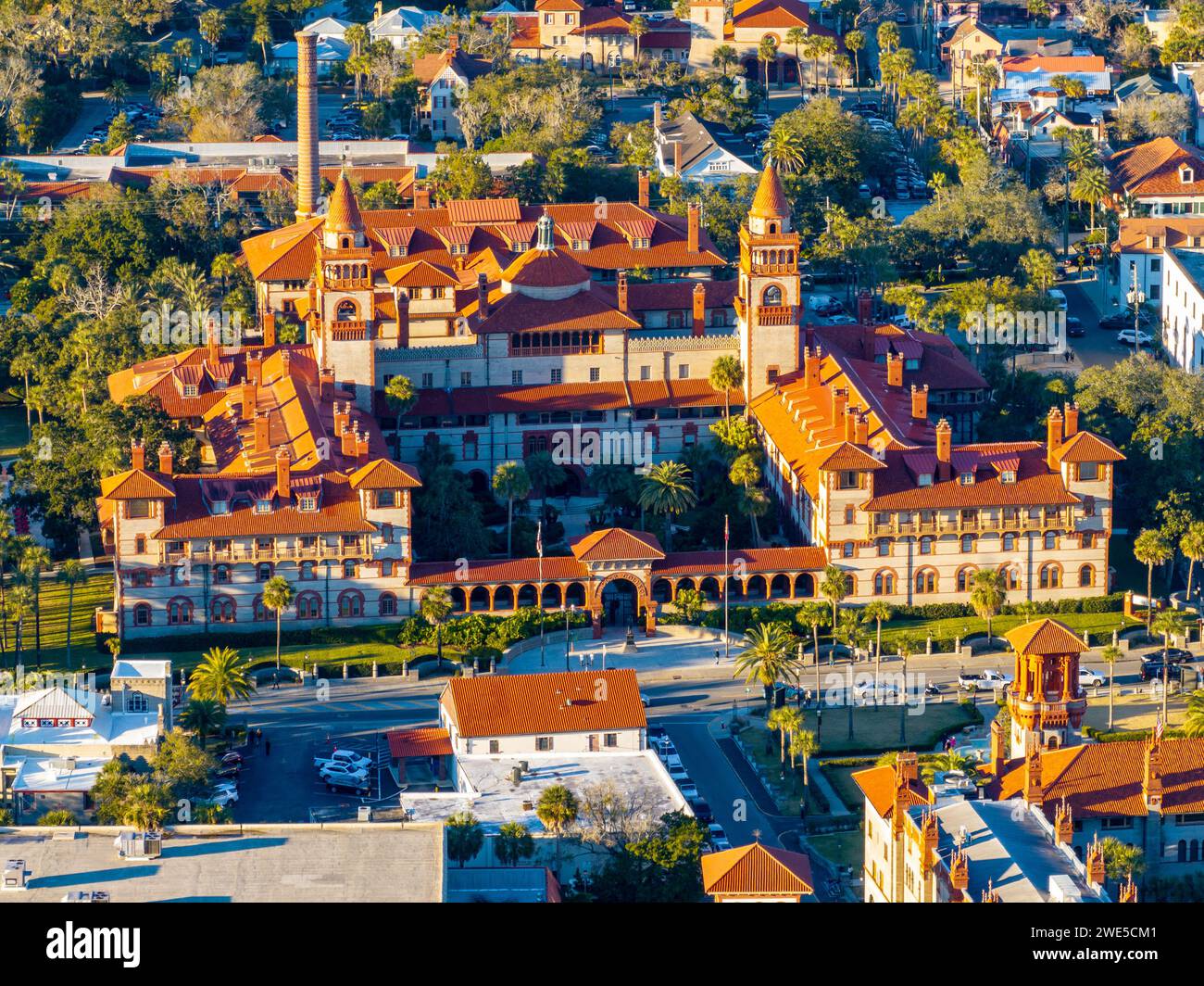 St Augustine Fl Usa January 20 2024 Aerial Photo Flagler College