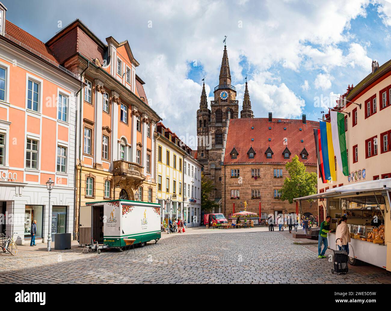 Martin Luther Square in Ansbach, Bavaria, Germany Stock Photo - Alamy