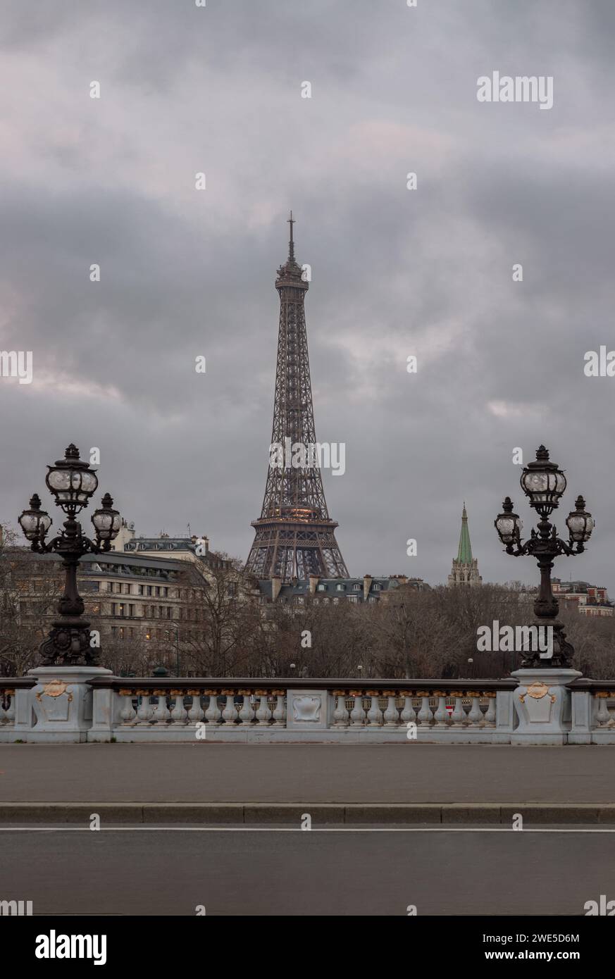 France, Paris - Jan 4, 2024 - Nice scenery of Eiffel Tower and Seine ...