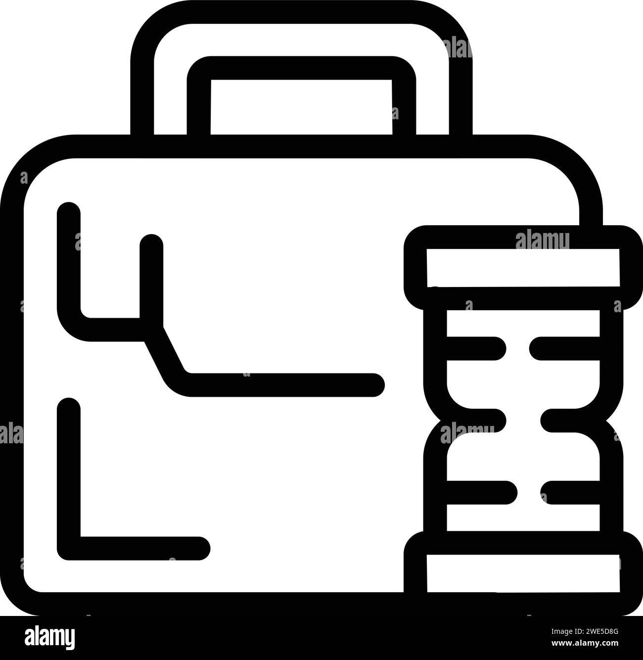Trade money bag icon outline vector. Career currency. Training learning ...