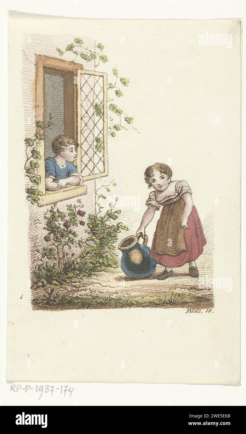 Maria wears and other child hangs from window, Johannes Alexander ...