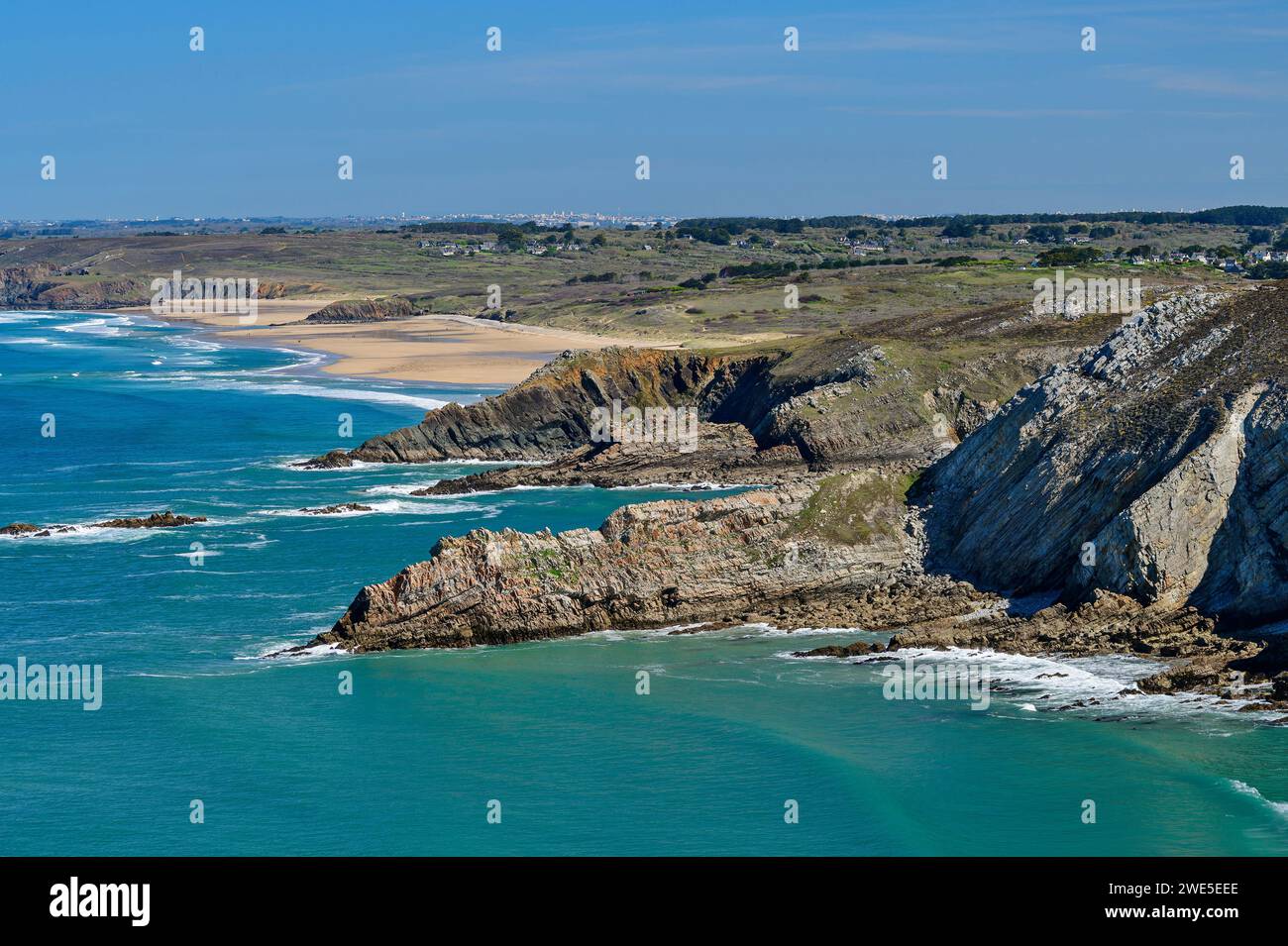 Rock outcrops and beach Plage de la Palue, GR 34, Zöllnerweg, Sentier ...