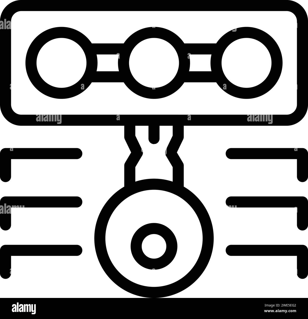Signal fail attack icon outline vector. Erase system. Bug entry Stock ...