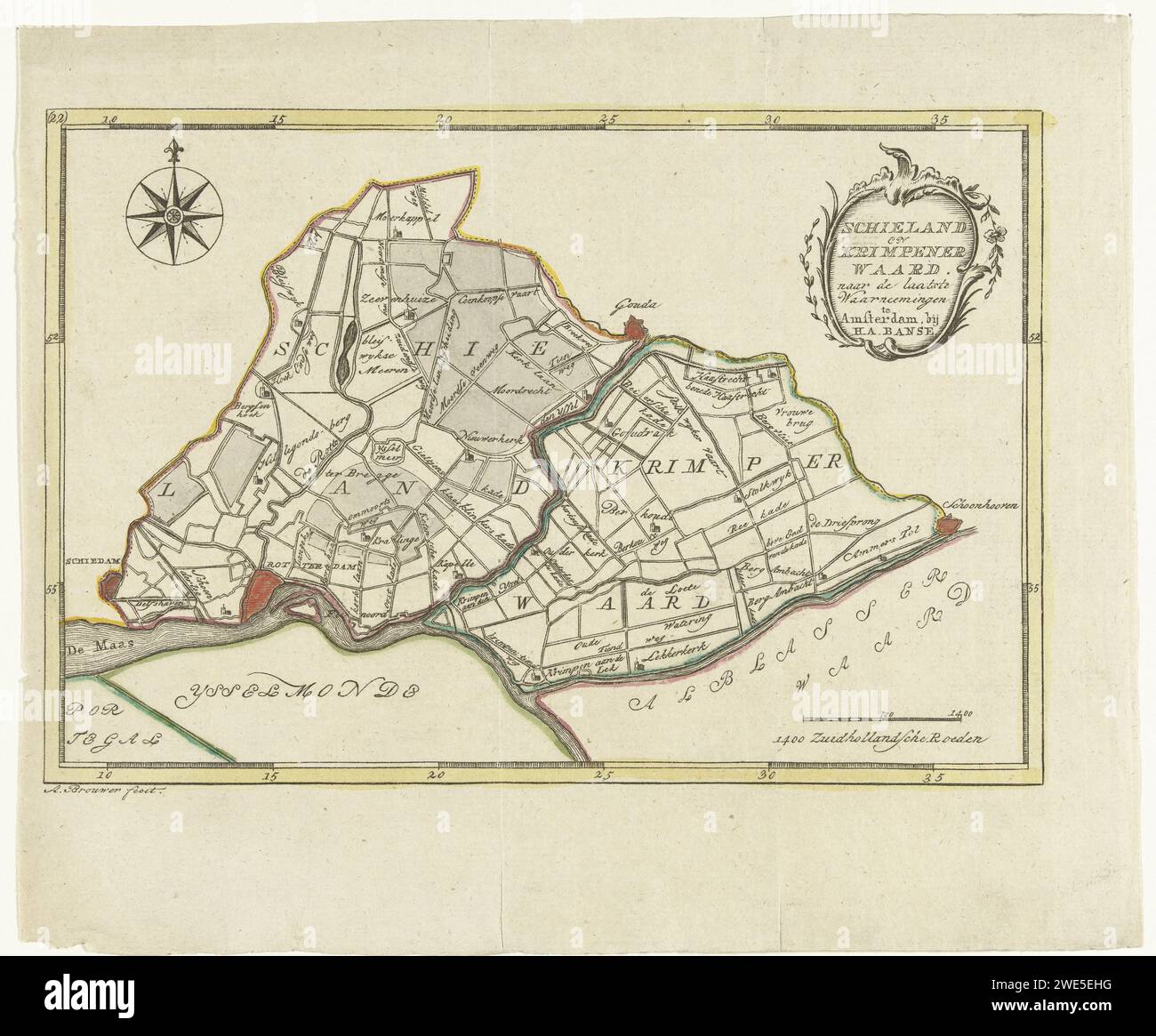 Map of Schieland and Krimpenerwaard, Anna Catharina Brouwer (Possible ...