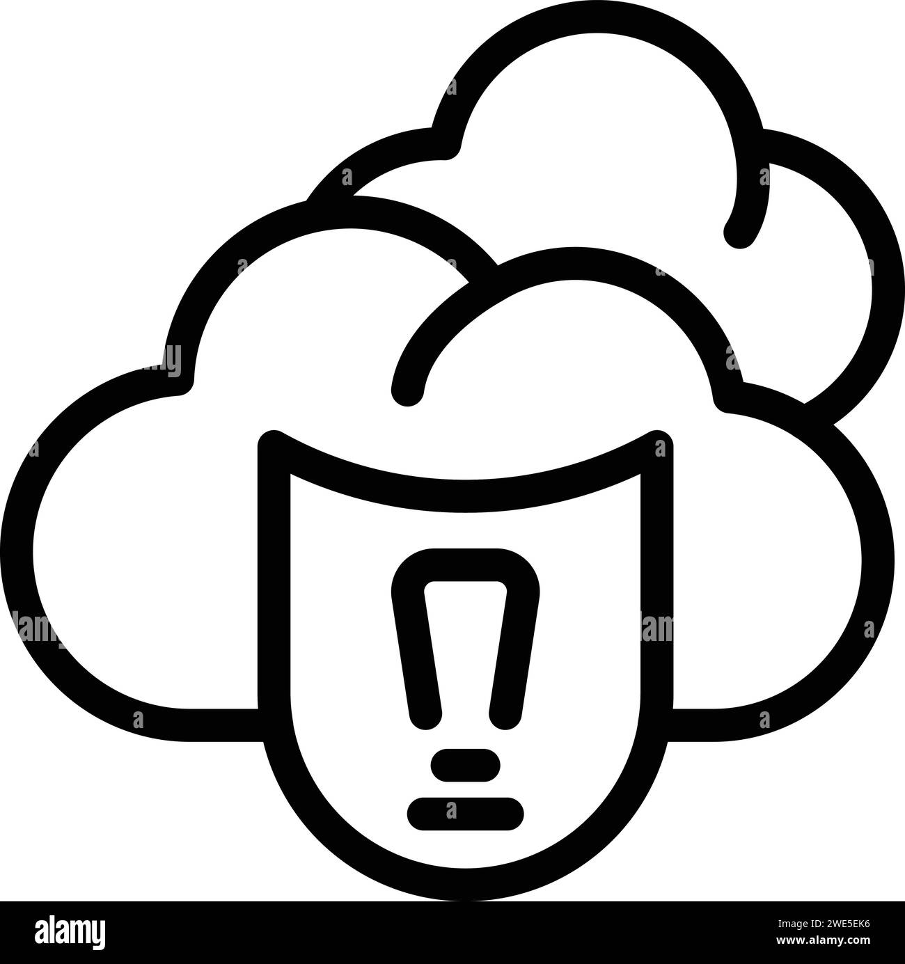 Secured data cloud icon outline vector. Broken system. Passcode entry ...