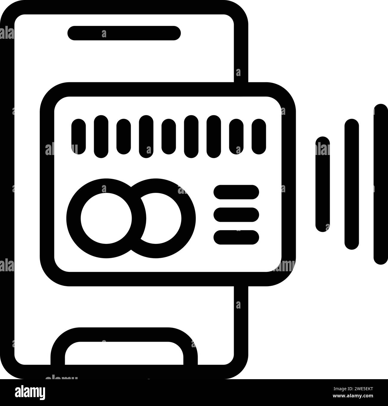 Credit card bank phone icon outline vector. Parking service. Delivery ...