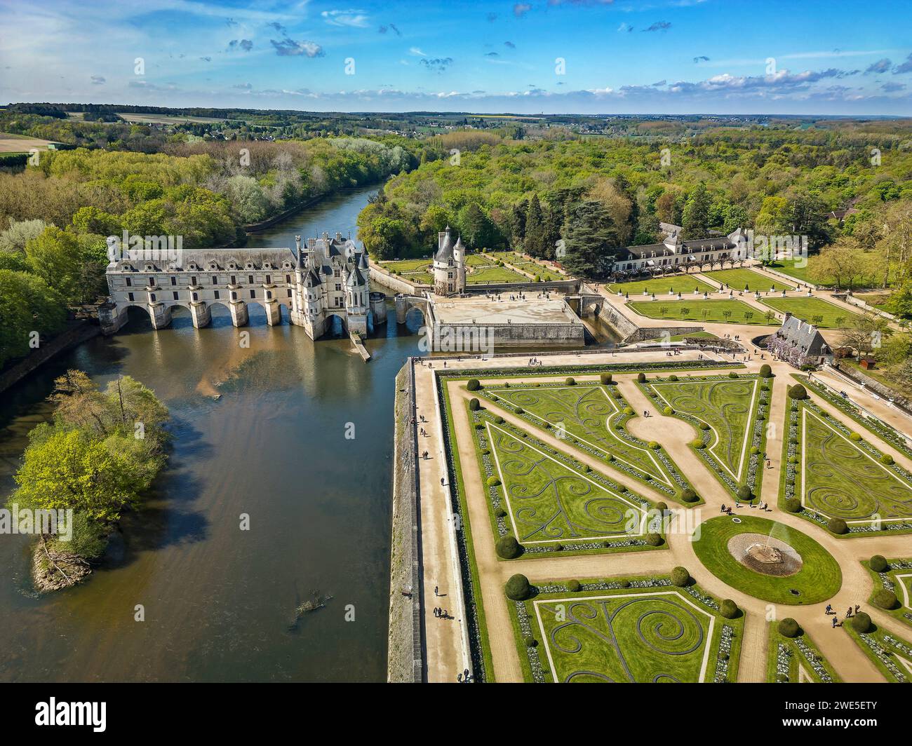 Chateau de chenonceau plan hi-res stock photography and images - Alamy