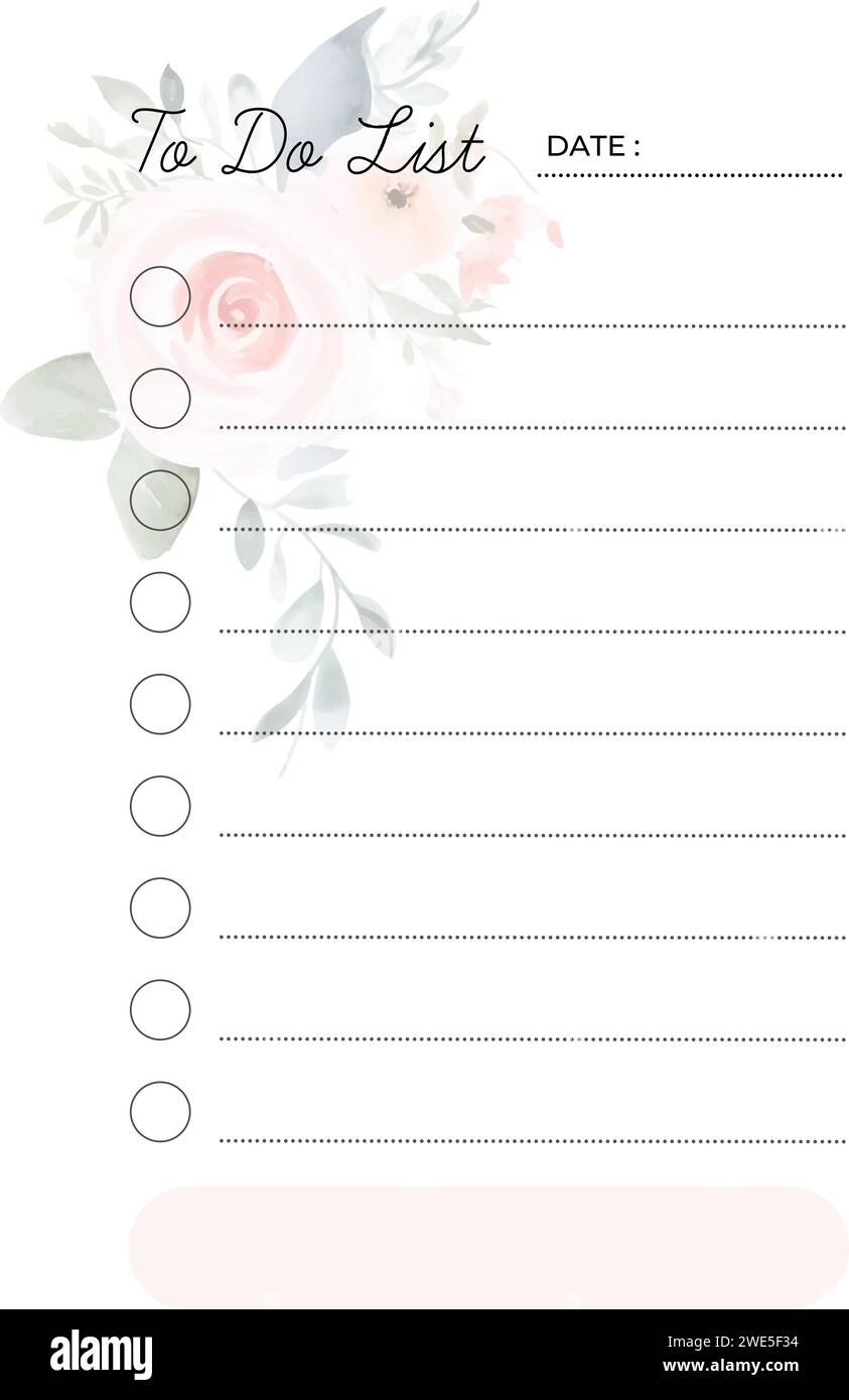 Checklist vector template agenda Cut Out Stock Images & Pictures - Alamy