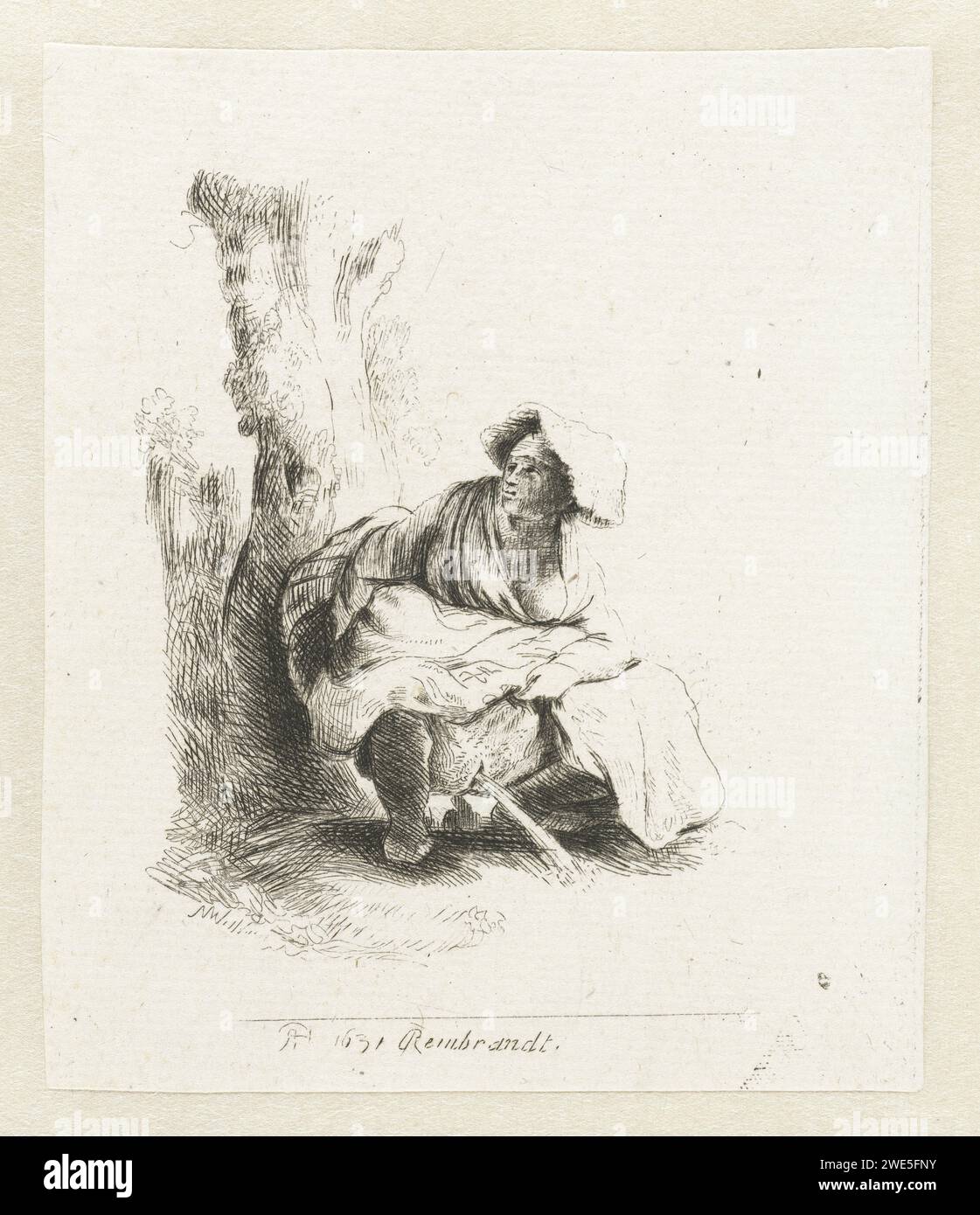 A Woman Making Water, Anonymous, Rembrandt van Rijn, 1750 - 1850 print ...