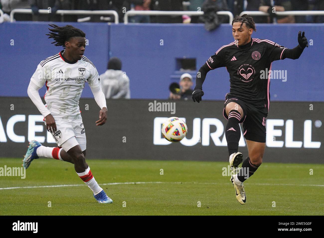 Non Exclusive: January 22, 2024, Dallas, Texas, USA: Miami midfielder ...