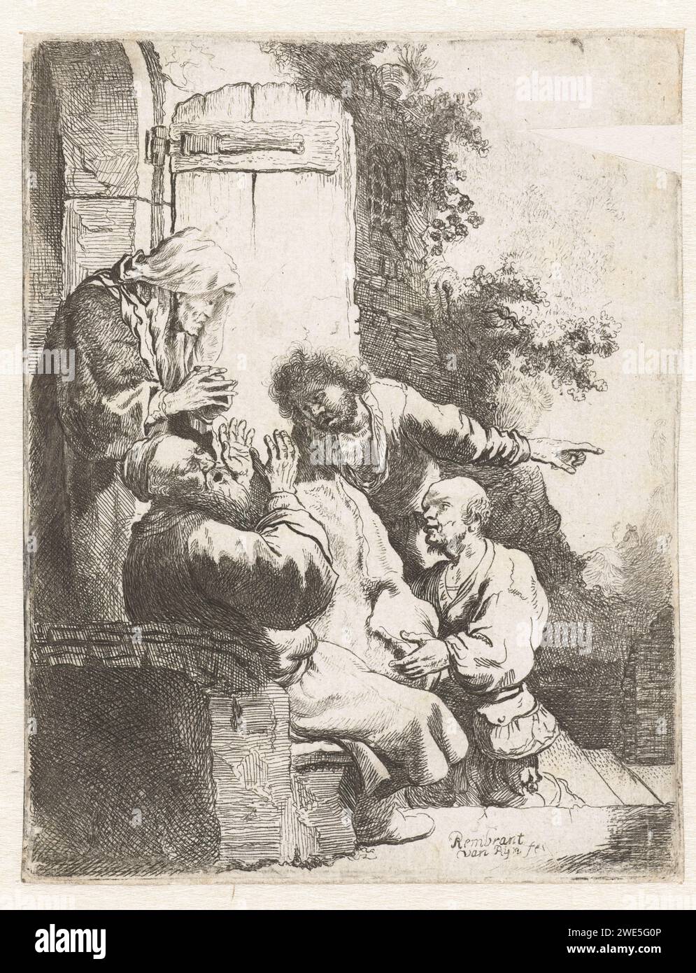 Joseph's coat brought to Jacob, anonymous, after Rembrandt van Rijn ...