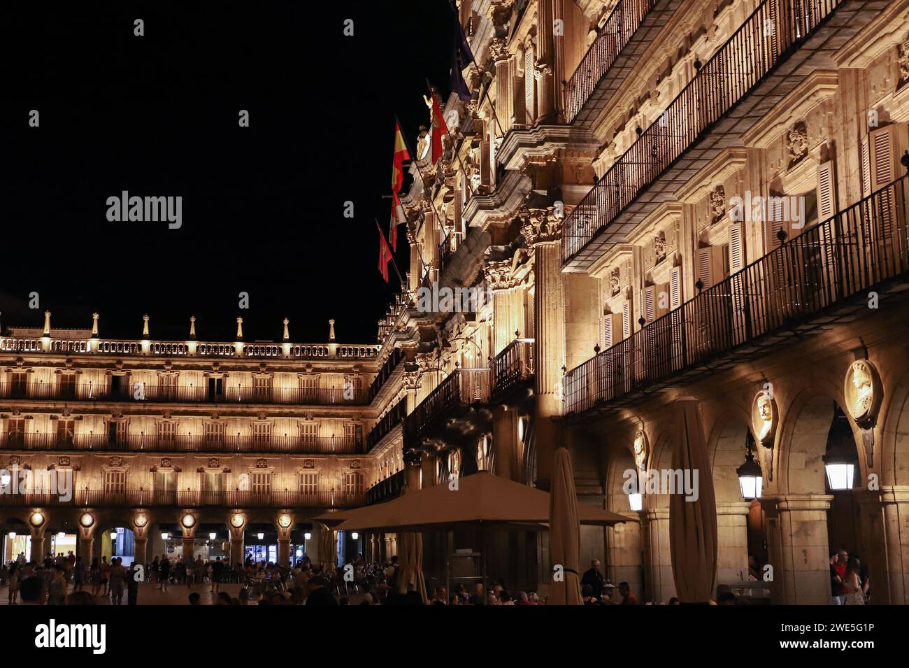 Day and night historic buildings in the medieval city Salamanca, Spain Stock Photo - Alamy