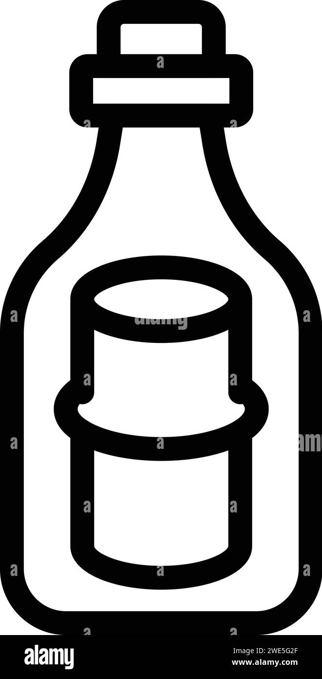 Marine mail lost icon outline vector. Message bottle. Letter pirate ...