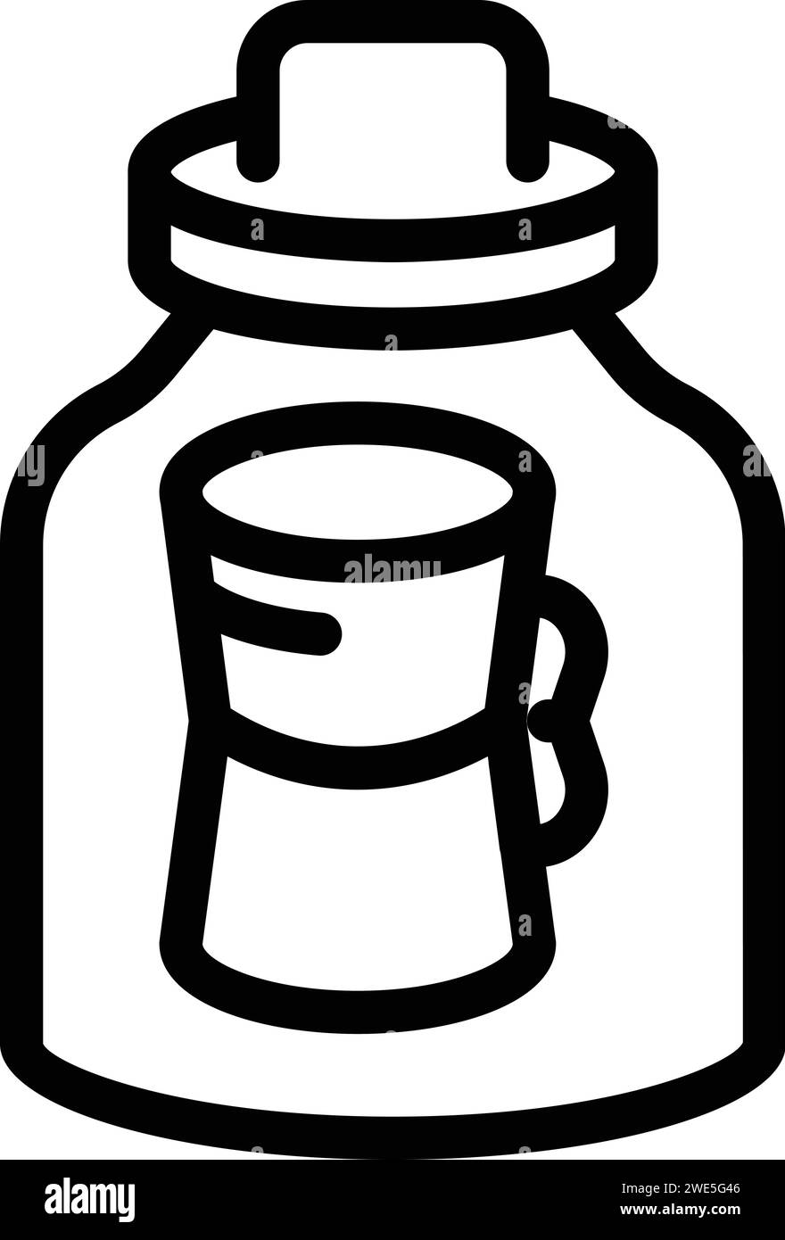 Pirate message icon outline vector. Lost mail stopper. Empty outline ...