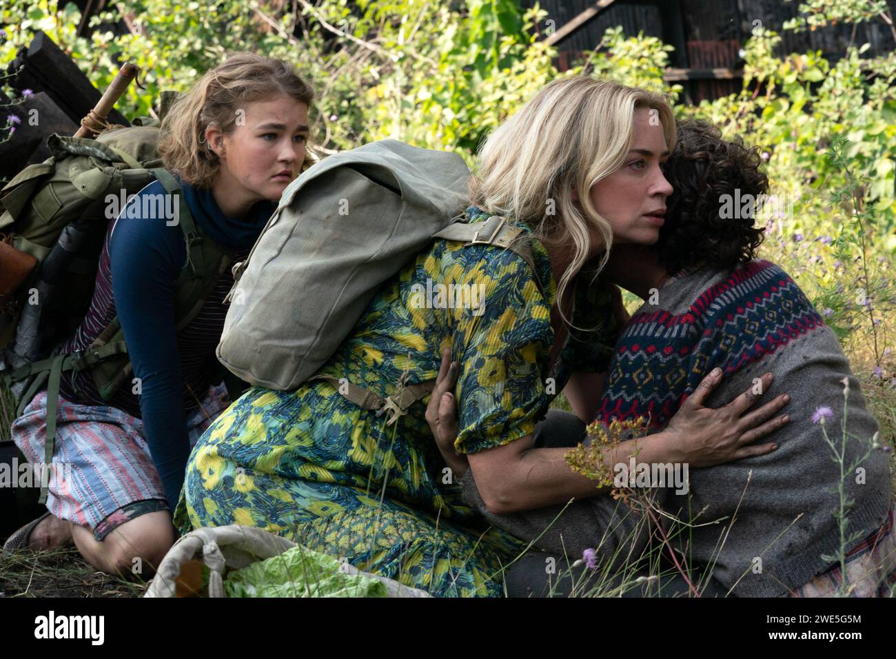 A Quiet Place Part II Emily Blunt, Millicent Simmonds & Noah Jupe Stock ...