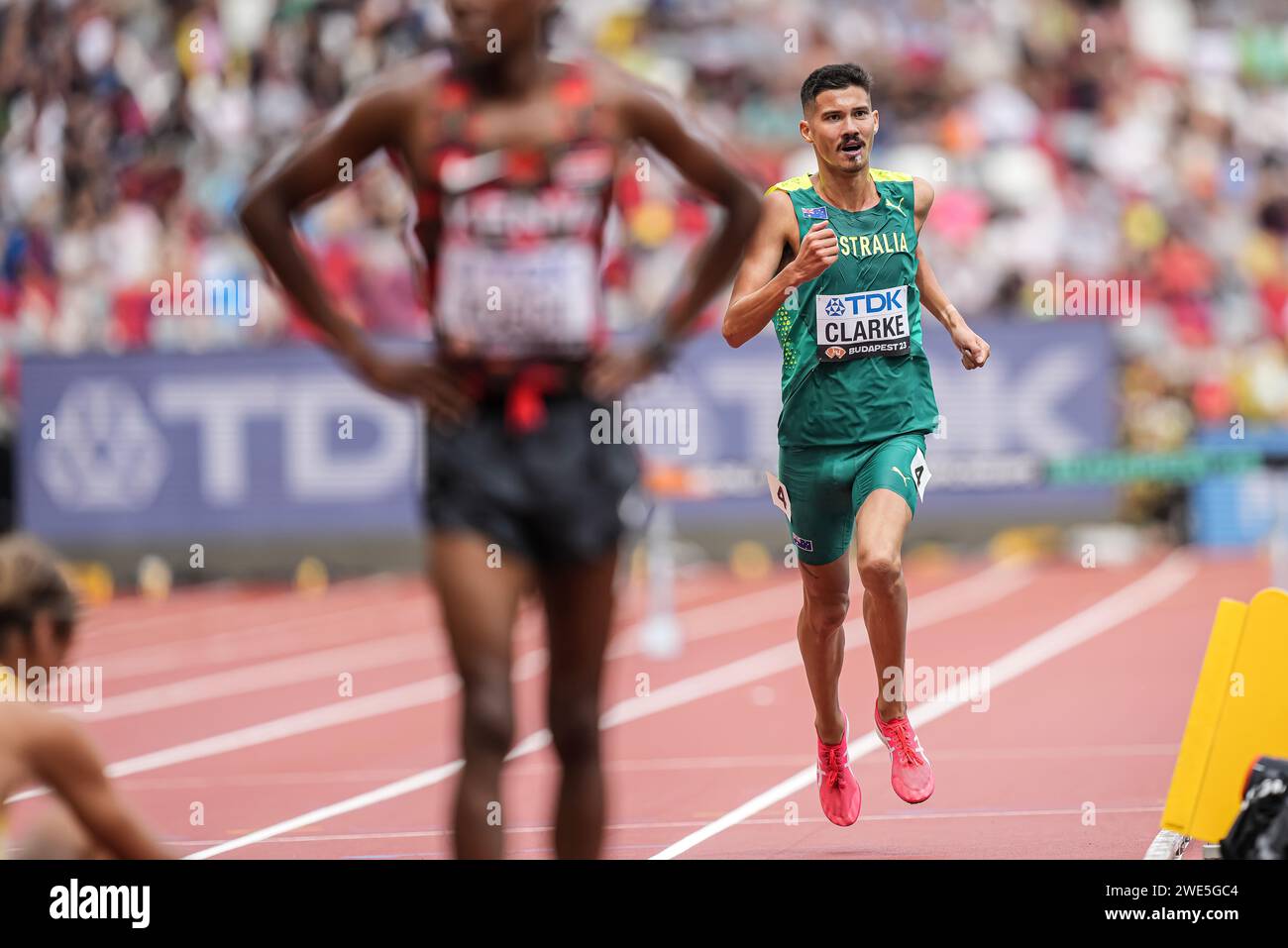 Matthew CLARKE participating in the 3000 METRES STEEPLECHASE at the ...