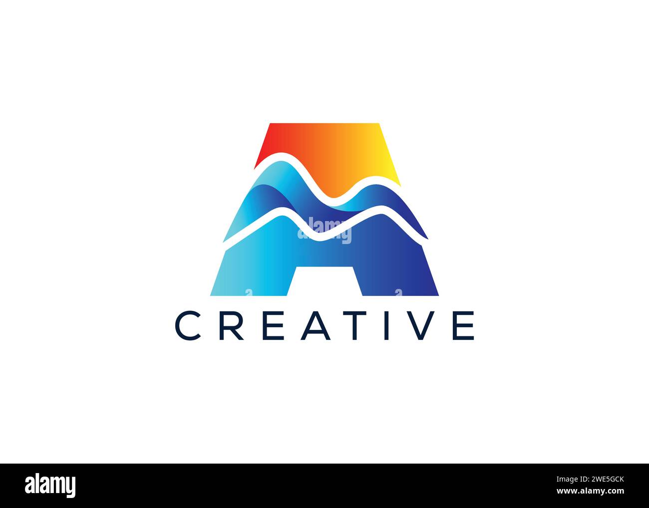 Minimal Letter A mountain logo design vector template. Initial Letter A ...