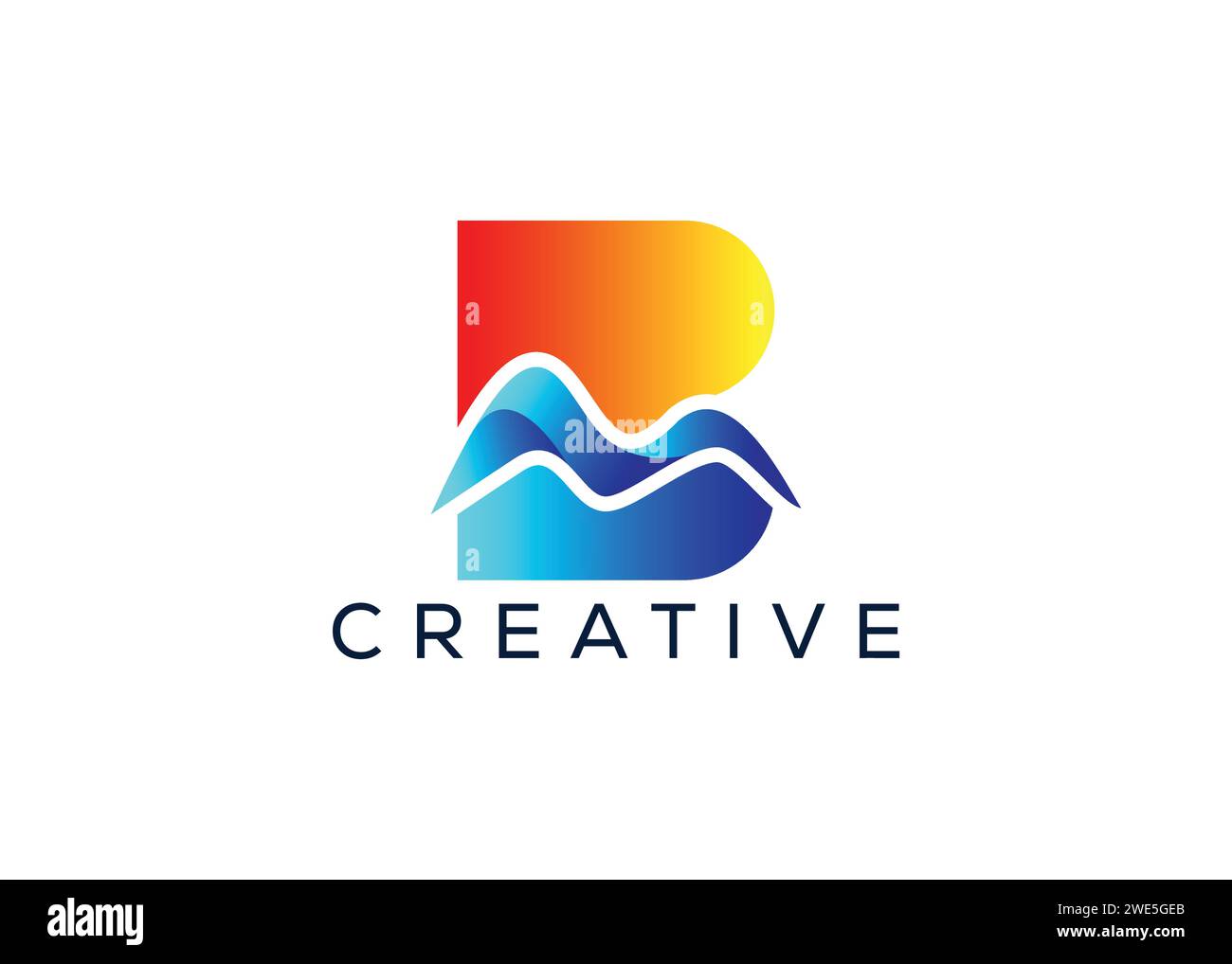 B nature logo Stock Vector Images - Alamy