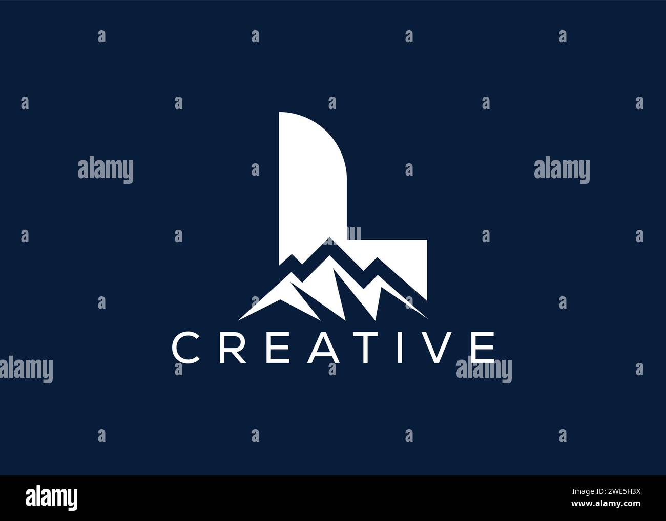 Minimal Letter L mountain logo design vector template. Initial Letter L ...