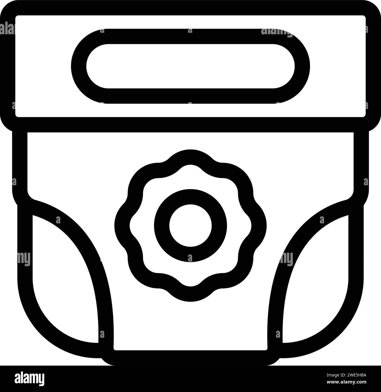 Baby diaper icon outline vector. Kid daycare. Play nurse education ...