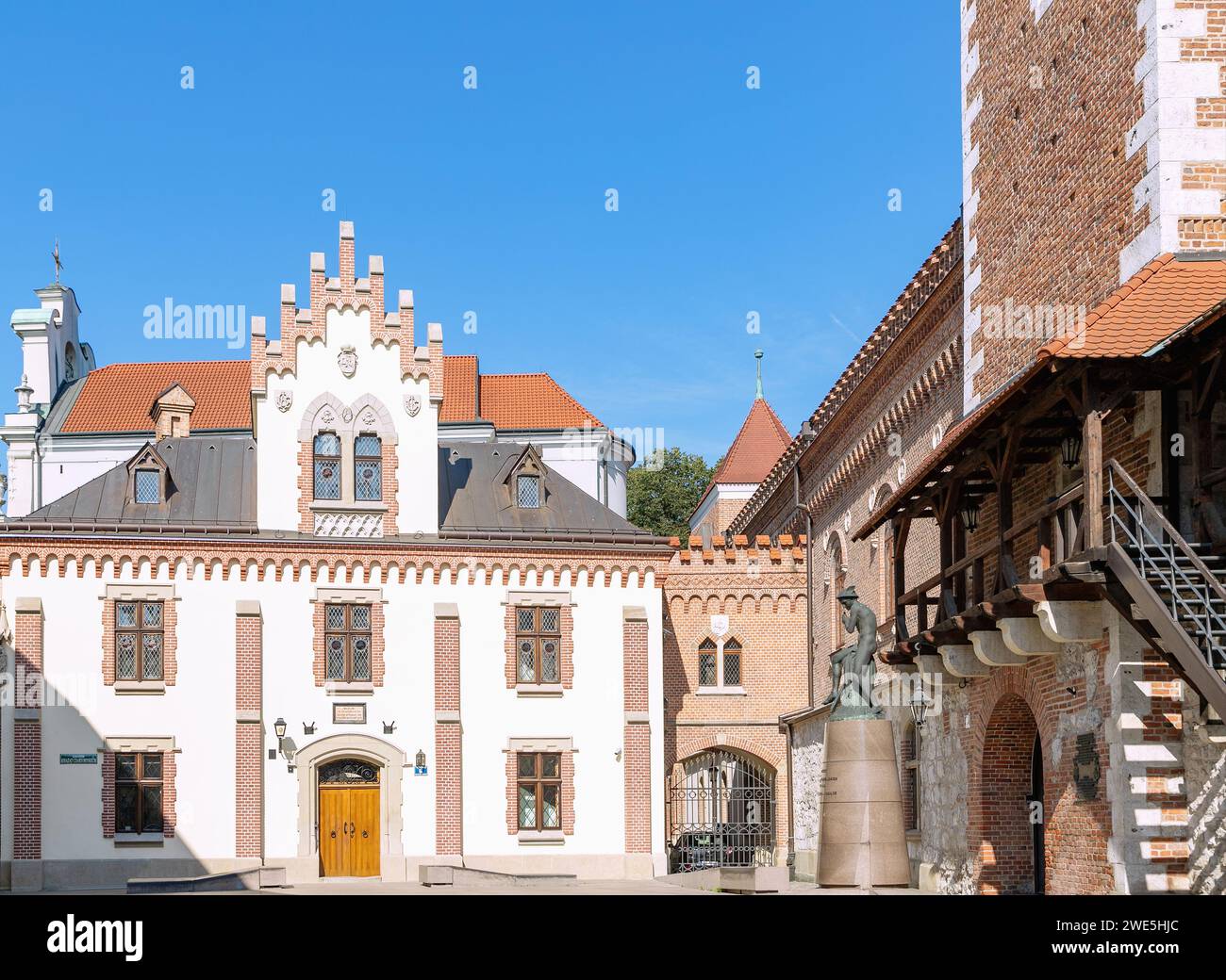 St. Florian's Gate (Brama Floriańska), city walls and Czartoryski ...