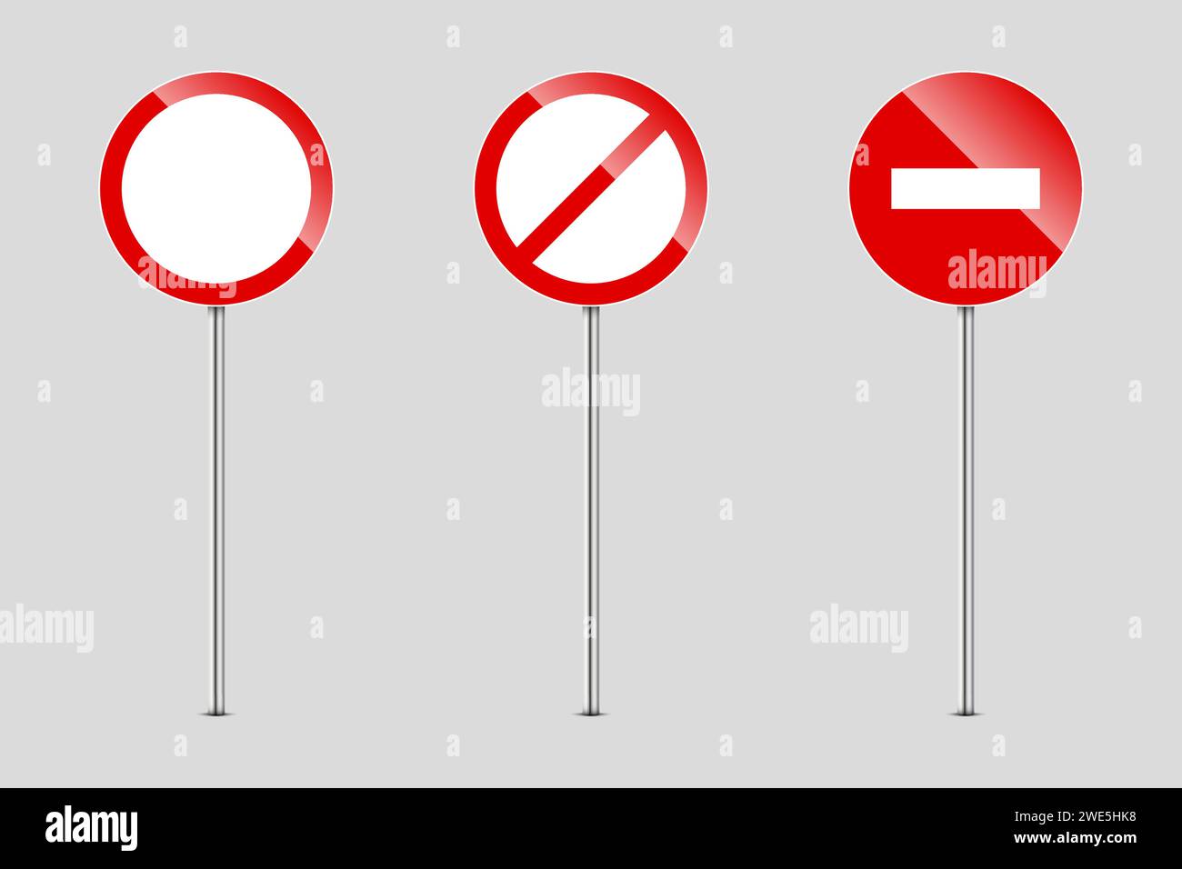 road warning sign isolated. blank traffic regulatory template. graphic ...