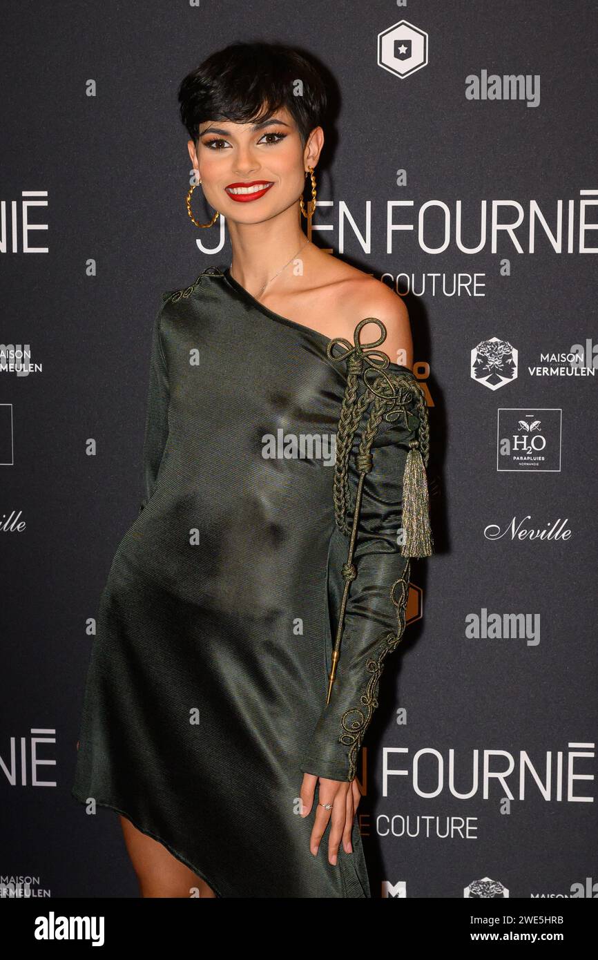 Paris, France. 23rd Jan, 2024. Miss France Eve Gilles attends the ...