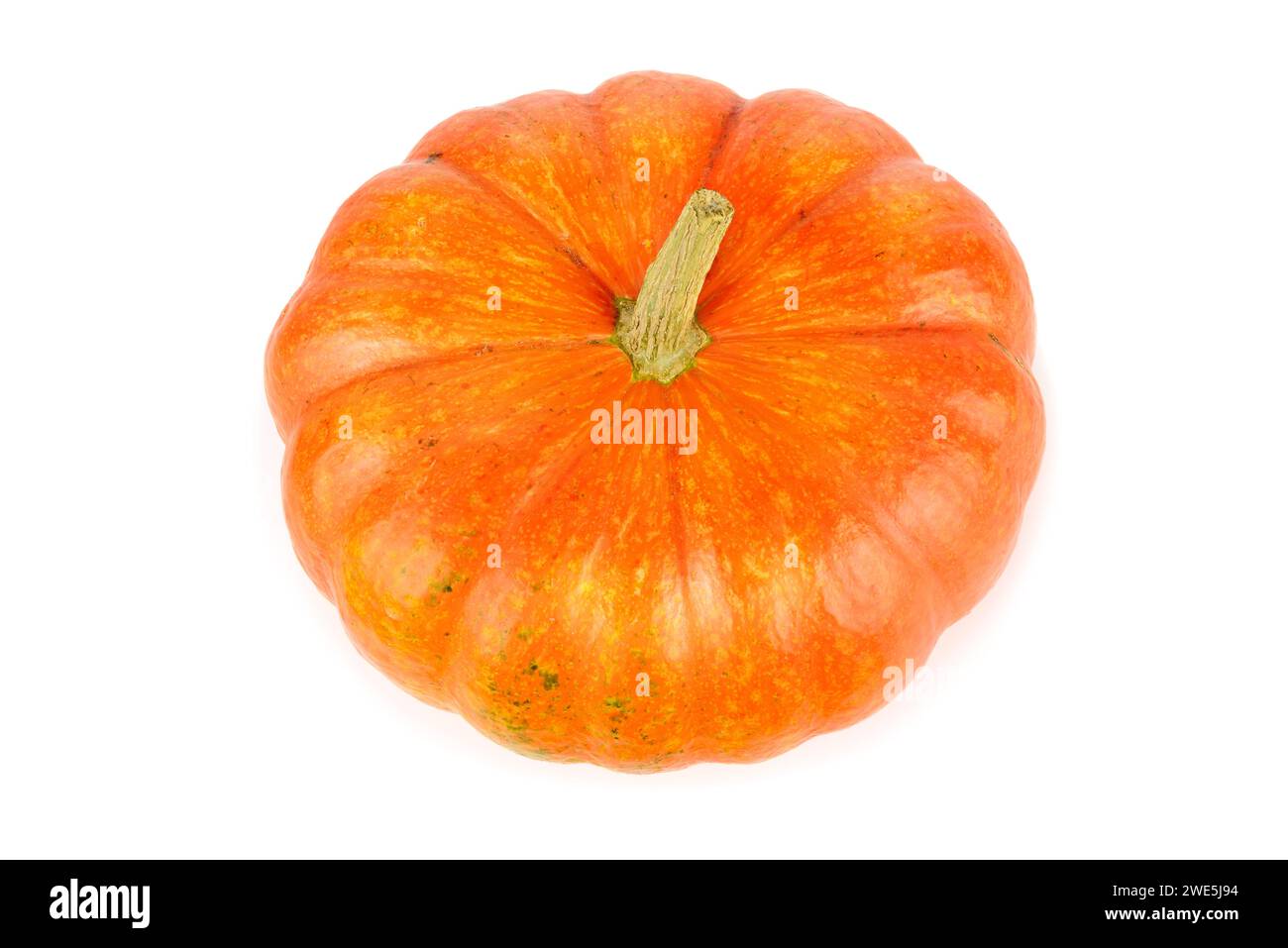 Ripe pumpkin isolated on white background. Healthy food. Top view Stock ...