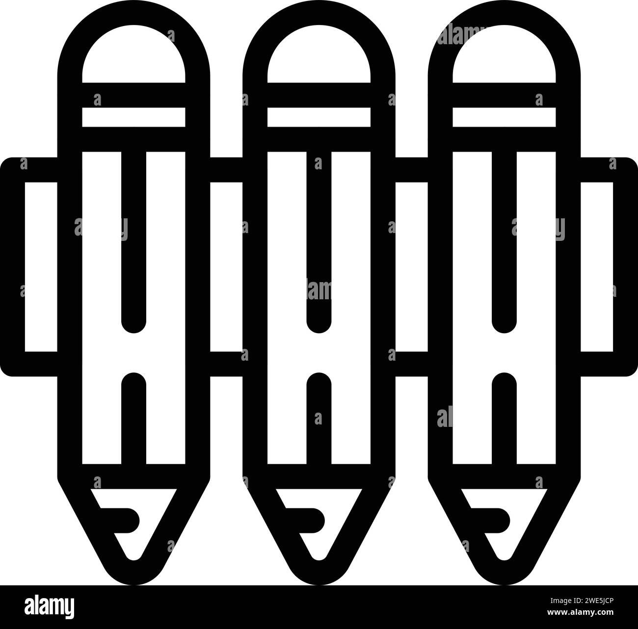 Kid pens toy icon outline vector. Pencil day care. Child care Stock ...