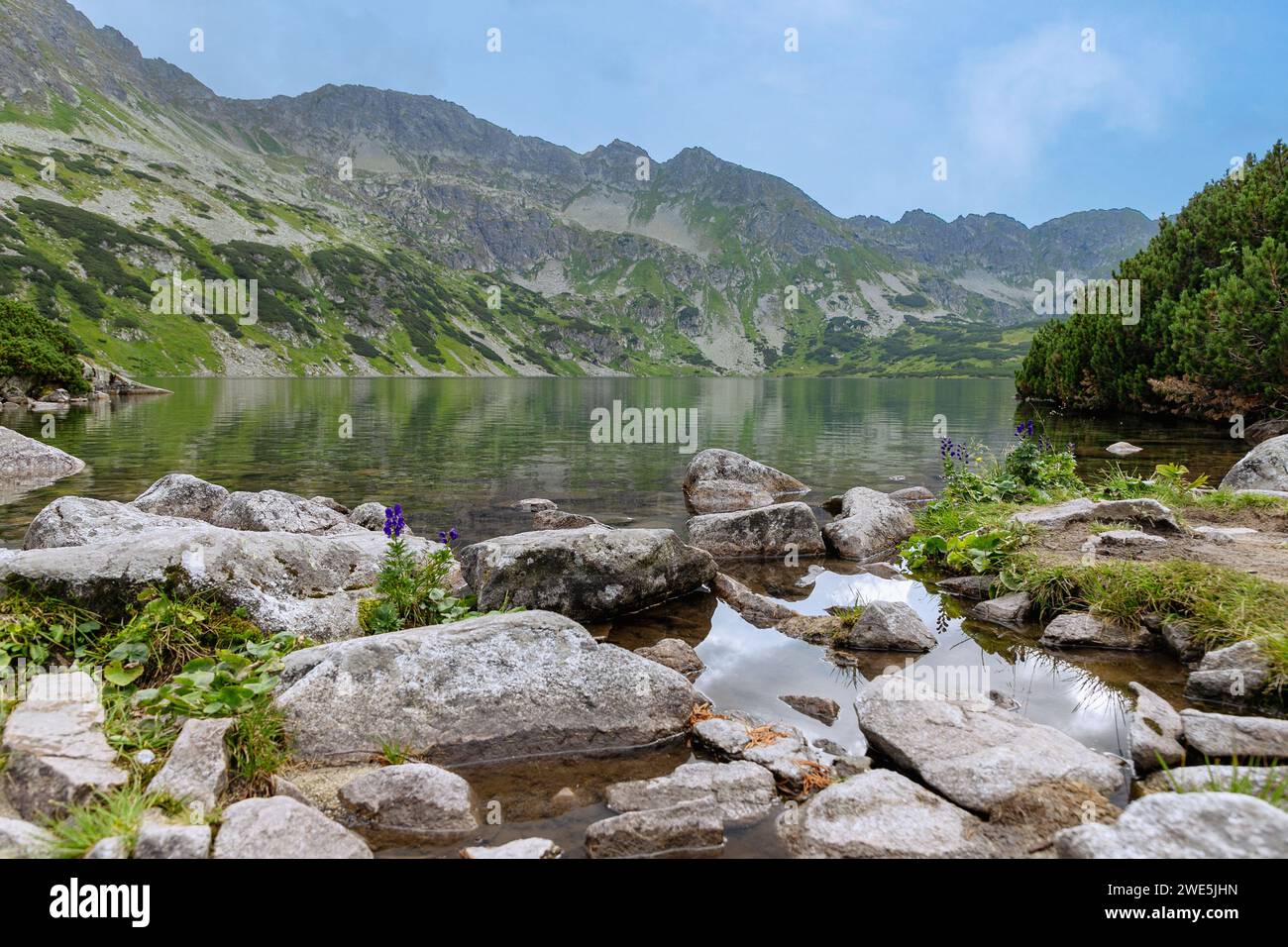 Lake Wielki Staw on the hiking trail Palenica Białczańska - Valley of ...