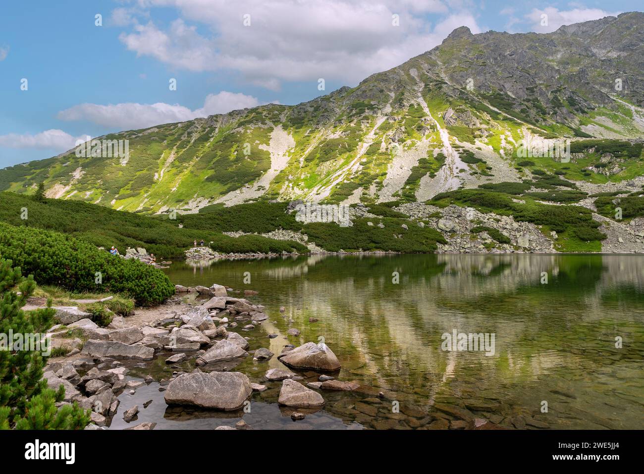 Lake Przedni Staw on the hiking trail to the Valley of the Five Polish ...