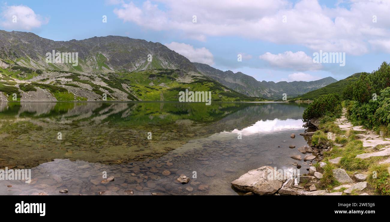 Lake Przedni Staw on the hiking trail to the Valley of the Five Polish ...