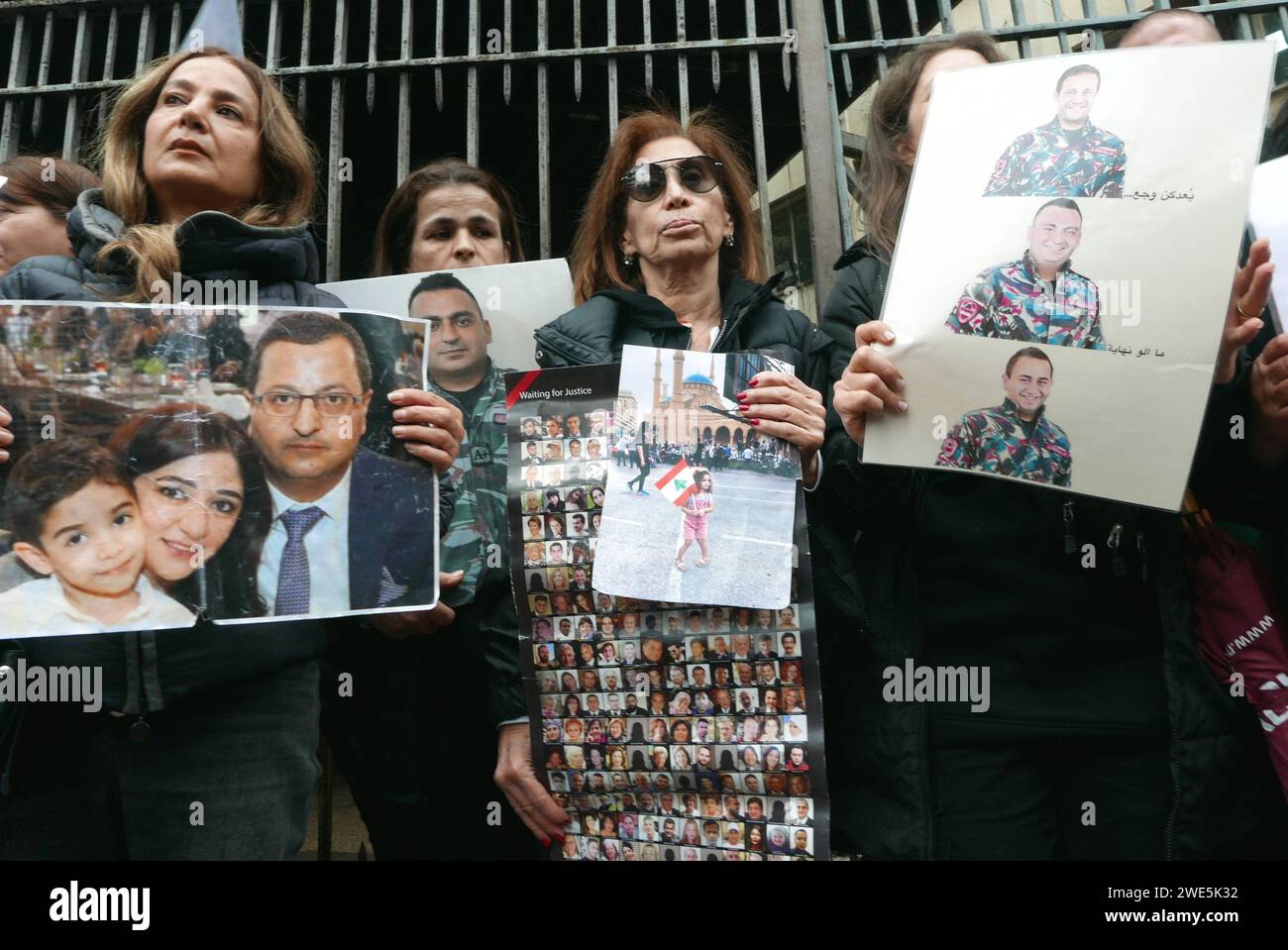 Beirut, Lebanon. 23rd Jan, 2024. Families of August 4 2020 port blast's ...