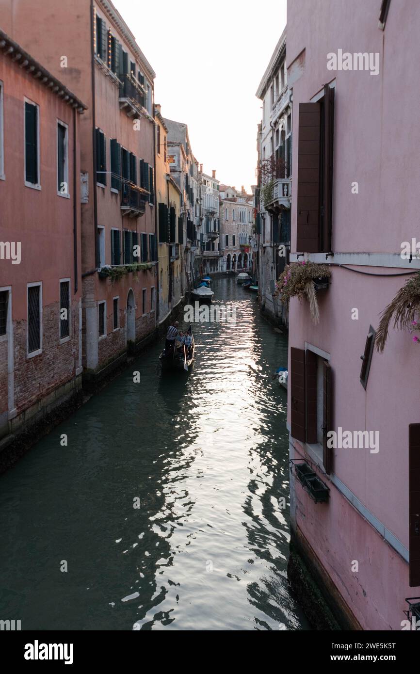 Canals between the building in Venice at San Marco area.. Quiet and ...
