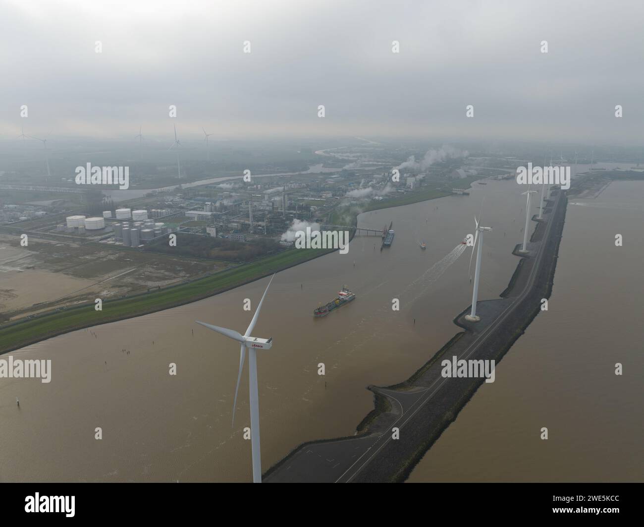 Delfzijl, Groningen, The Netherlands December 3th, 2023: Port of ...