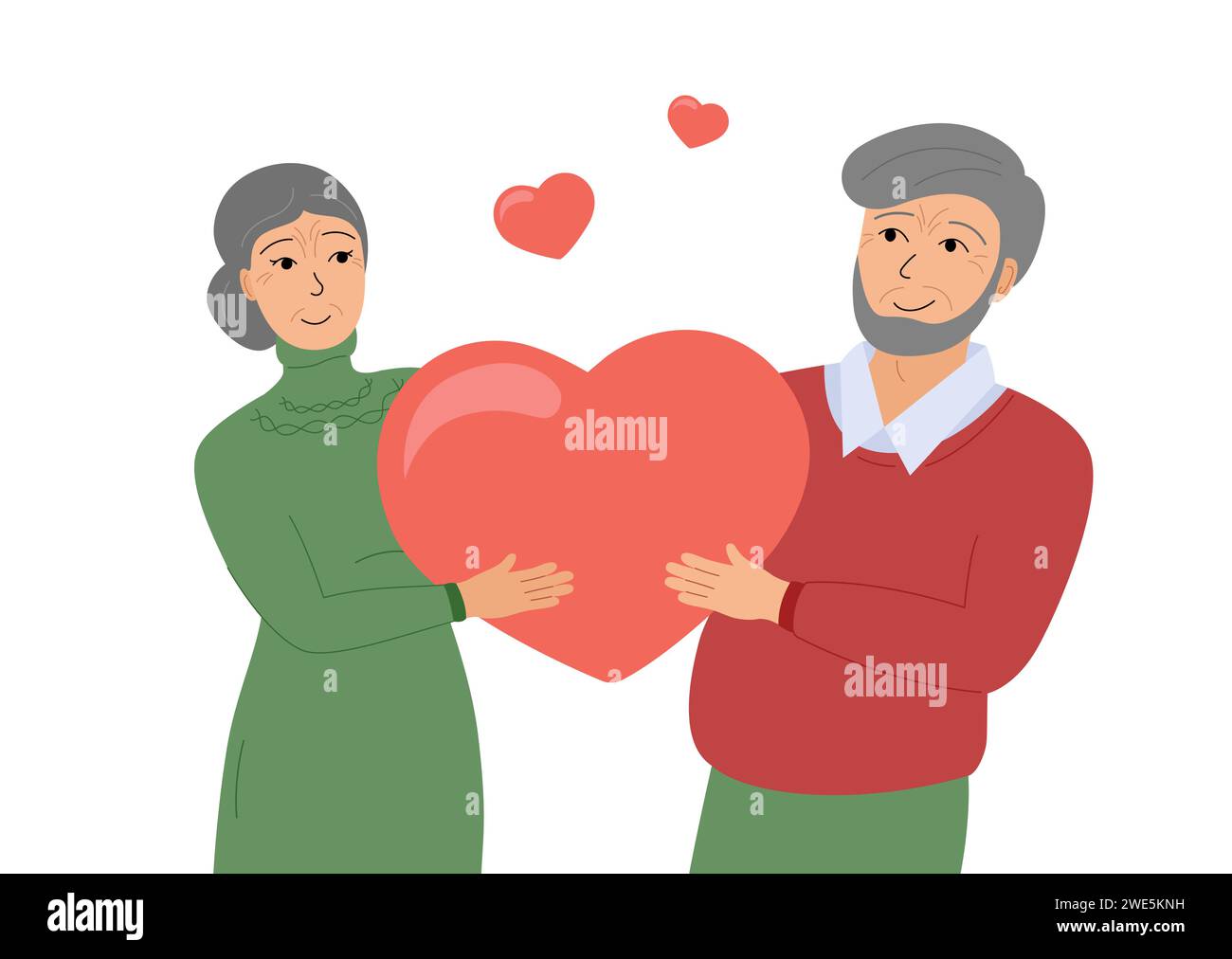 Elderly Couple in love. Senior people in romantic relationship. Retired ...