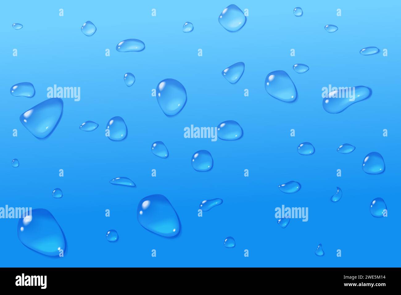 Blue drops background. Condensate glass in macro texture. Cold beverage ...