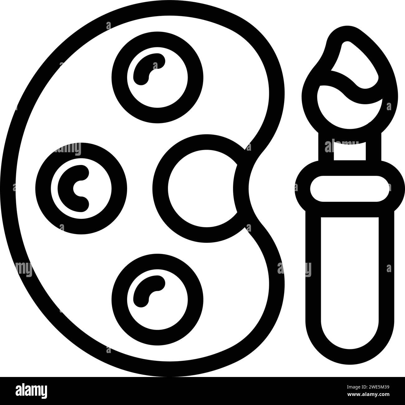 Paint brush pallet icon outline vector. Baby education. Play care book ...